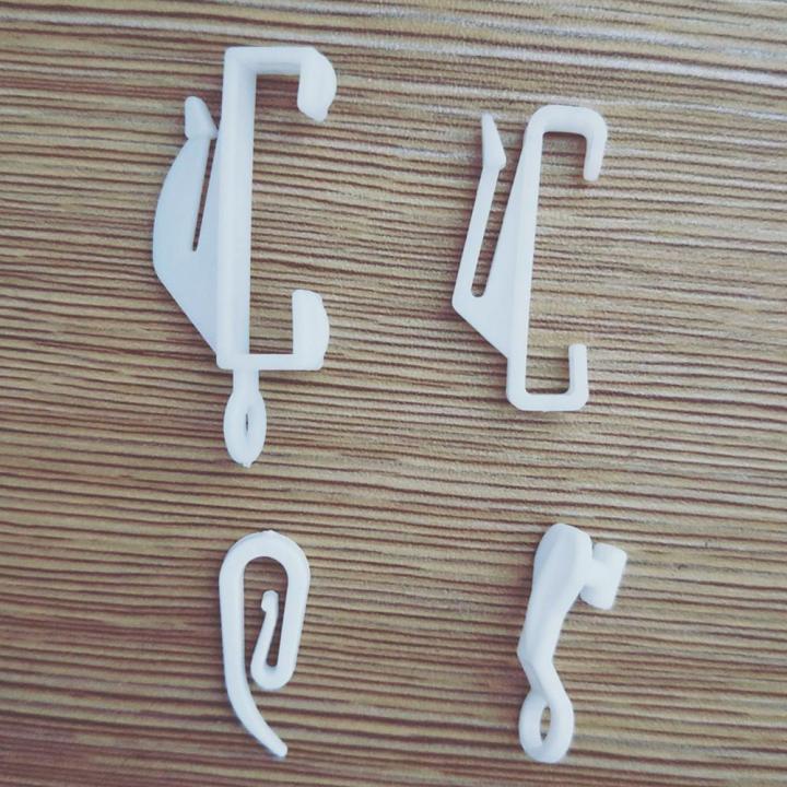 40Pcs Plastic Curtain Rail Hook Window Decor Rod Slide Rail Track ...