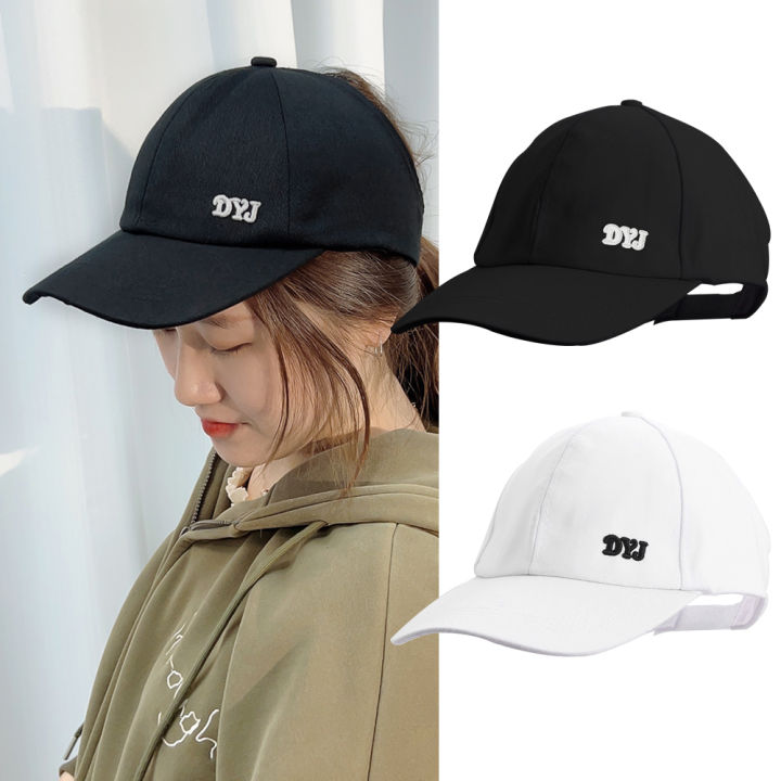 High Ponytail Baseball Cap Female Summer Sunshade Sunscreen Hollow Top ...