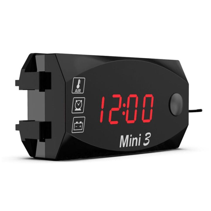 Multifunction 3 In 1 For Motorcycle Scooter Car Boat Digital Time Clock ...