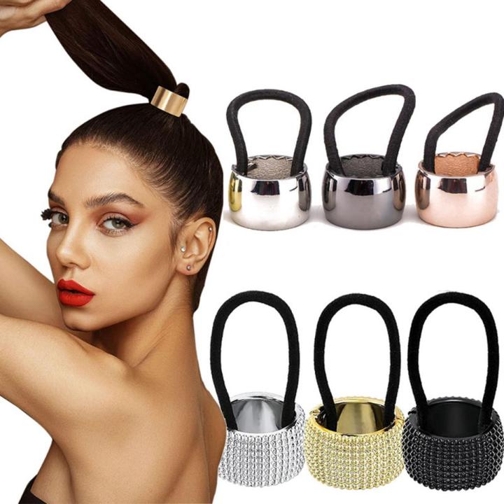Hair Accessories Opening Elastic Hair Ring Buckle Punk Women Girls ...