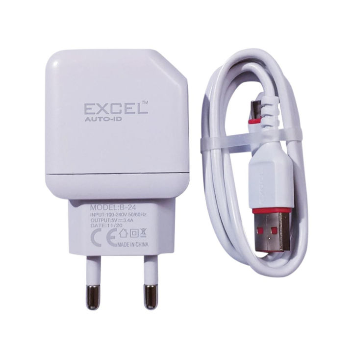 Excel Fast Charger travel charger Travel Adapter fast charging 3.1A Max ...