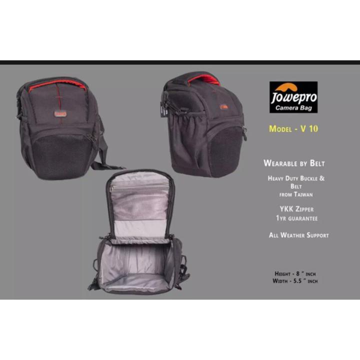 Canon V10 - Dslr Camera Bag - Black&Red | Daraz.com.bd