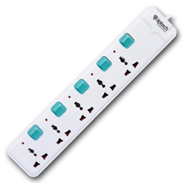 Aptech AP-251 5 Meter 3 Pin 5 Port Power Strip / Multiplug | Daraz.com.bd