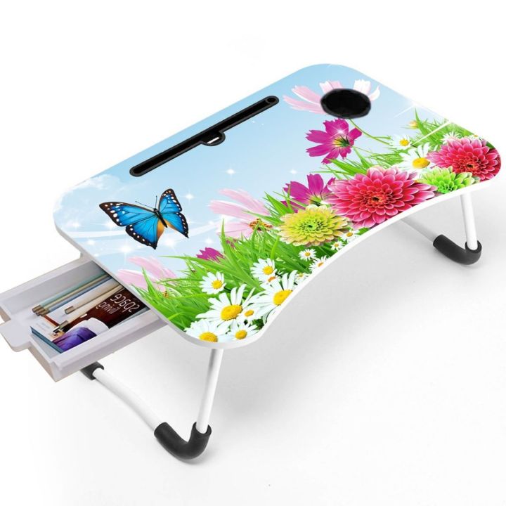 Multi-Function printed Computer Laptop Desk Table With Drawer laptop pc ...