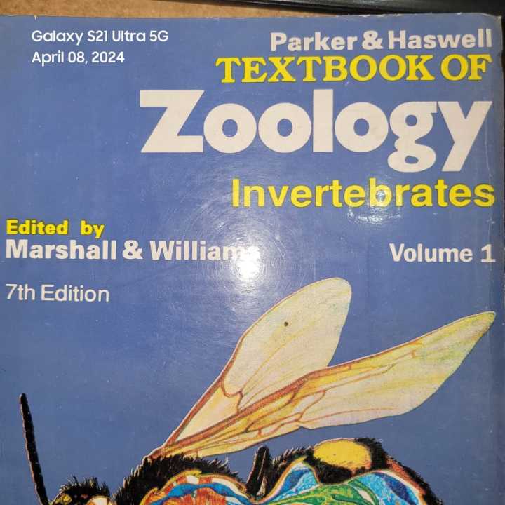 Parker & Haswell Textbook of Zoology Vertebrates By Marshall & Williams ...