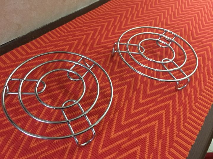 Stainless Steel kitchen Pot Stand Round Shape - 6.6 inch | Daraz.com.bd