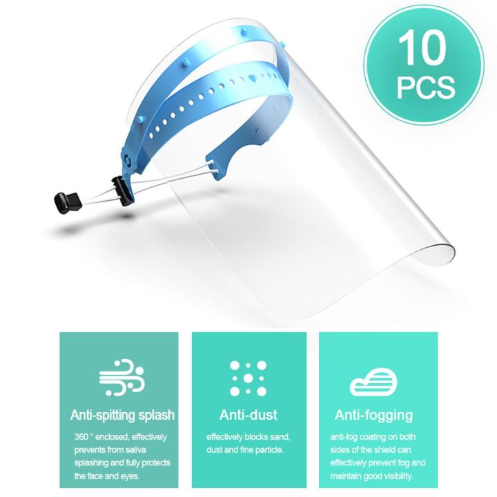 KOGEEK [10PCS]PPE Safety Face Shield Fluid Resistant Full Face Shield ...