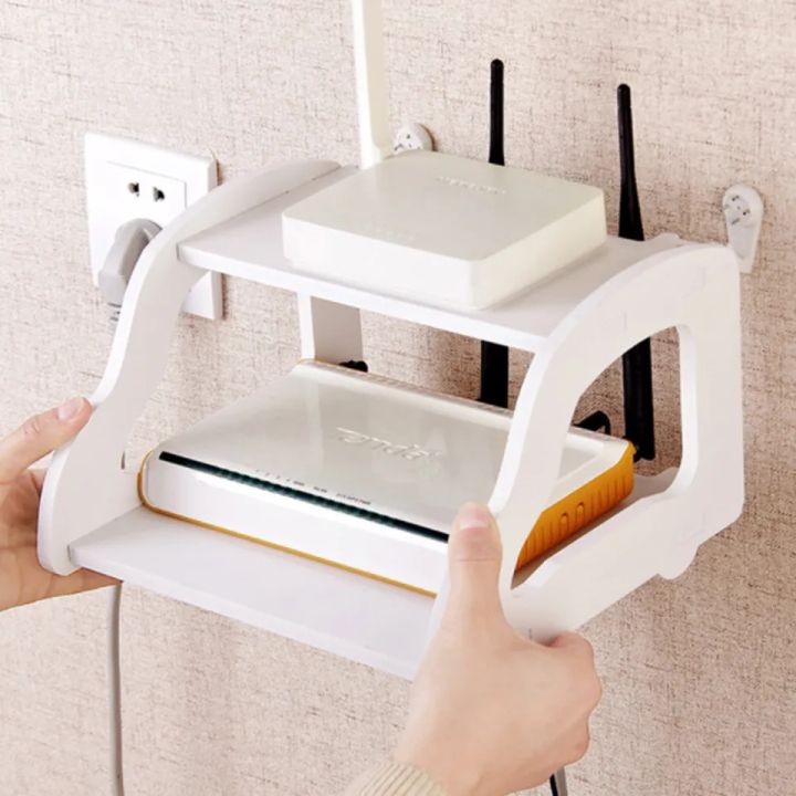 1Pcs Wall Mount Wifi Router Storage Rack Telephone Storage Rack Set-top ...