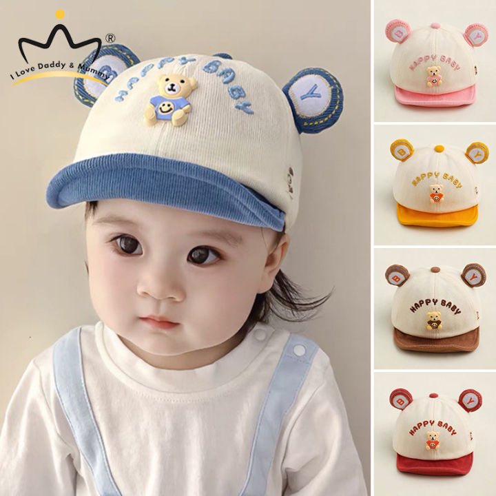 Baby Soft Brim Baseball Caps Cartoon Bear Toddler Soft Cotton Peaked ...