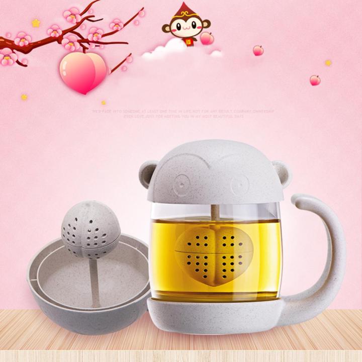 4Types Cat Tea Strainer Dog Monkey Tea Infuser Cup Mug Glass Teapot ...