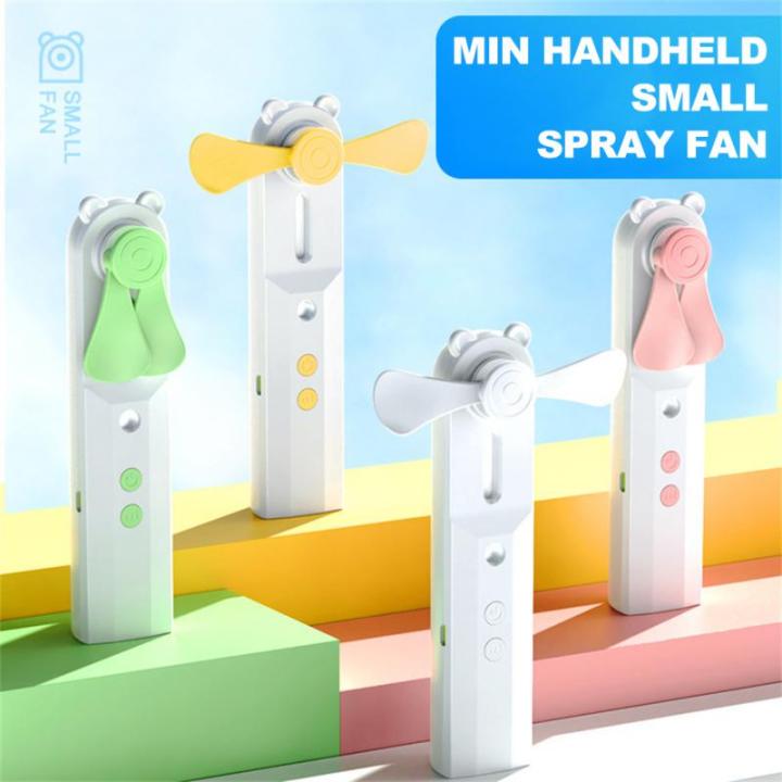 Portable 2 In 1 Mini Fan Humidifier USB Rechargeable Handheld Fan Water ...