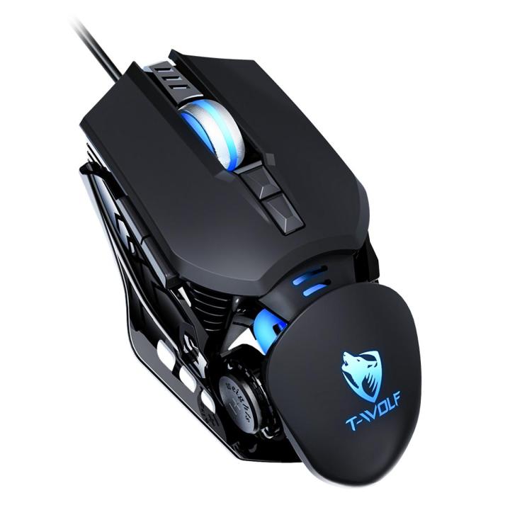 HXSJ T-WOLF G530 Wired Gaming Mouse 7 Button 4 Color Backlight 1200 ...