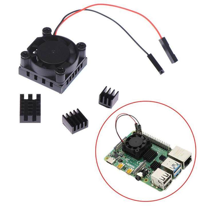 Square Cooling Fan with Heatsink Kit For Raspberry Pi 4B | Daraz.com.bd