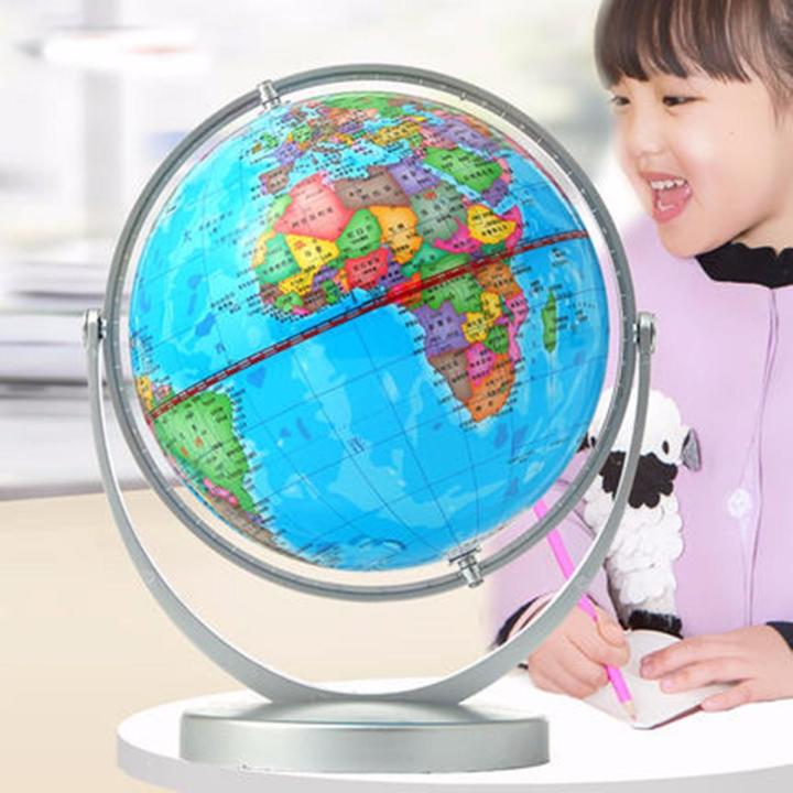 360° Rotating 20cm Earth Globe World Map With Stand Geography Education ...