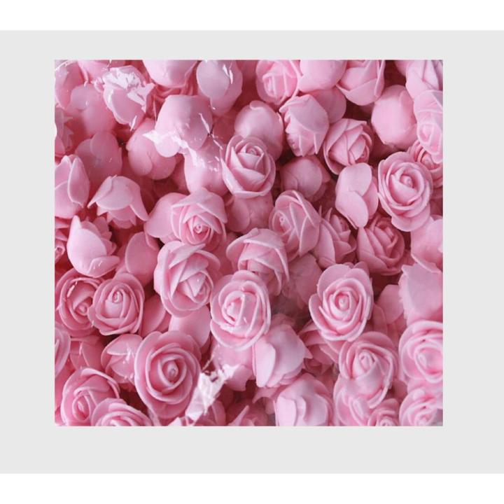 Pink PE Foam Rose Head Artificial Flower - 100 pieces pack | Daraz.com.bd