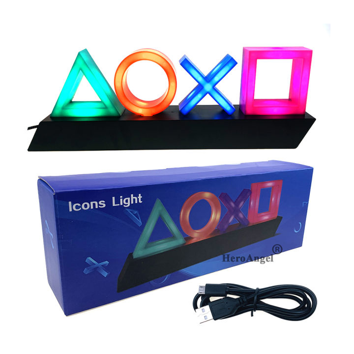 New Game Icon Light for PS4/PS5 Voice Control Decorative Lamp for ...