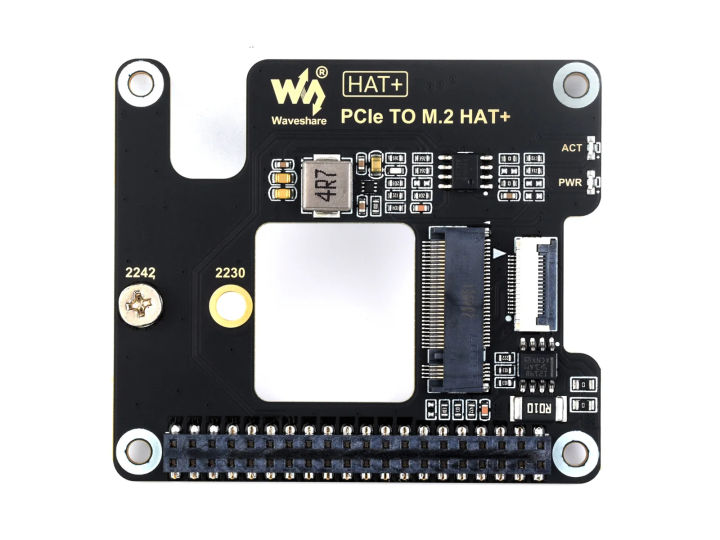 Waveshare PCIe To M.2 Adapter for Raspberry Pi 5, Supports NVMe ...
