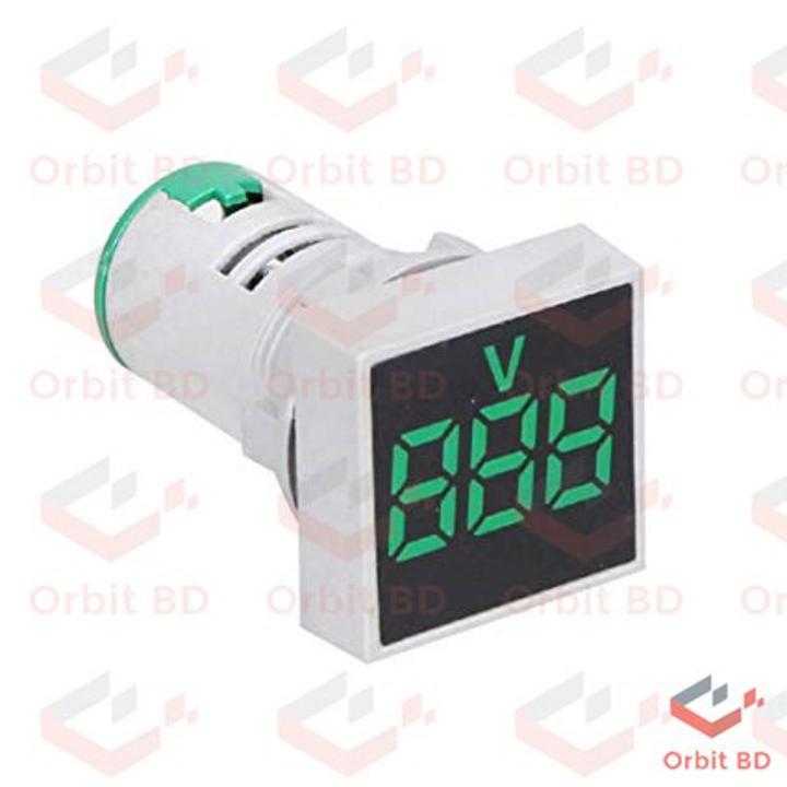 22mm AC 12-500V LED Panel Digital Voltage Meter Voltmeter Square ...