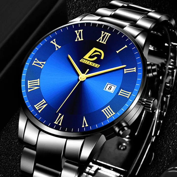 2021 New Fashion Men's Stainless Steel Watch Men's Leisure Business ...