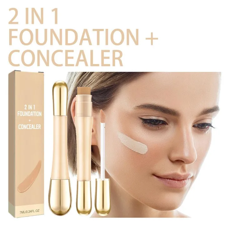 2 In 1 Double-End Concealer Anti Freckle Dark Circles Corrector Face ...