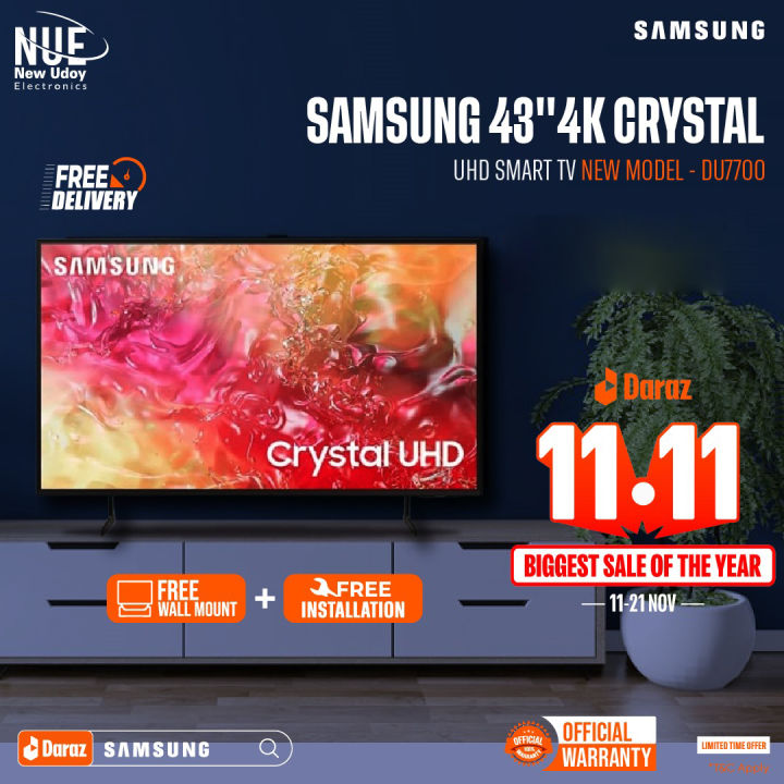 Samsung 43" 2024 New model DU7700 official Crystal 4K UHD Smart TV ...