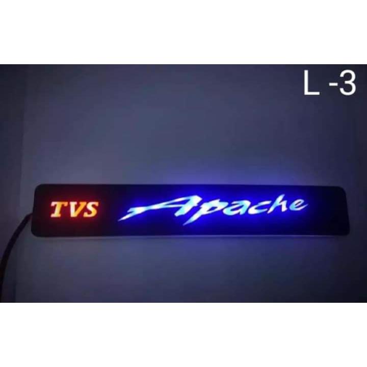 Motorcycle Front Brand Logo Led Light For Bike TVS - Bike Accessories ...