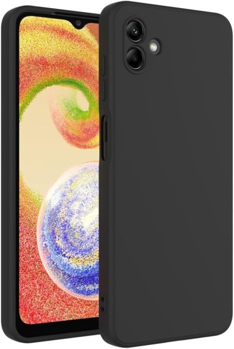 Samsung Galaxy A07 Silicone Matte Flexible Soft Phone Case - Black ...