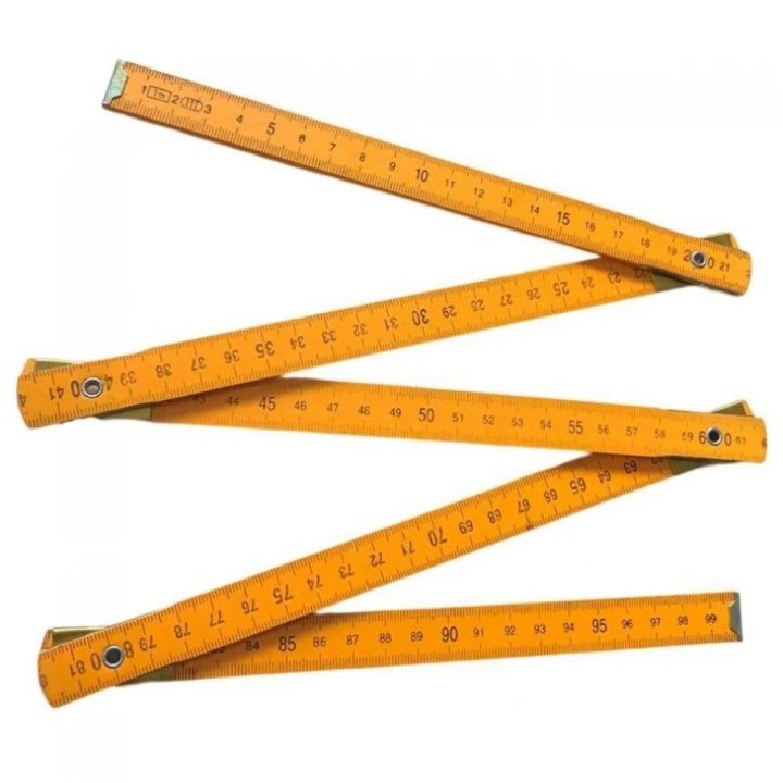 Portable Double Sided Scale 1M 2M Folding Wooden Ruler General Use DIY ...