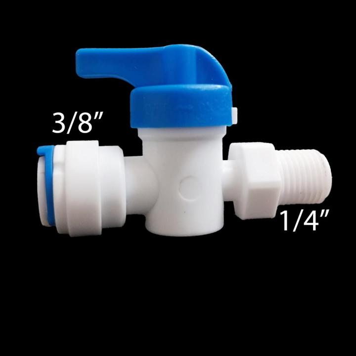 RO Water Purifier Inlet PVC Ball Valve (Gate Valve) 1/4" Thread 3/8 ...