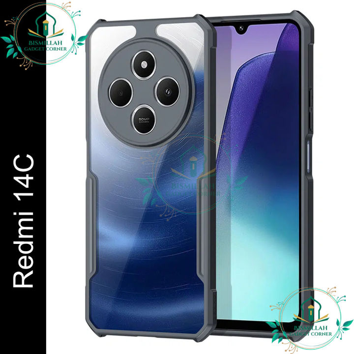 Xundd Back Cover for Xiaomi Redmi 14C Transparent Hybrid Hard PC Back ...