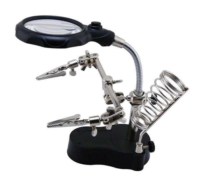 3 In 1 Welding Magnifying Glass LED Auxiliary Clip Magnifier with ...