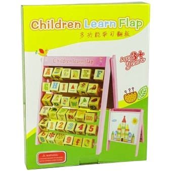 Wooden Educational Whiteboard 2in1 Magnets Blocks Letters Pictures ...
