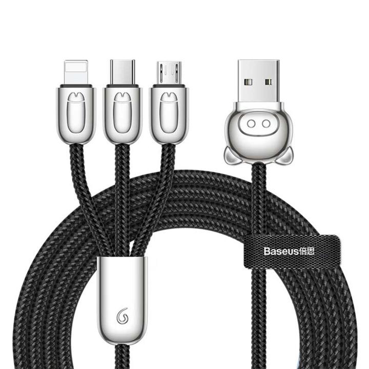 Baseus 3-in-1 USB Cable of Three Little Pigs USB For Micro+iP+Type-C 3 ...