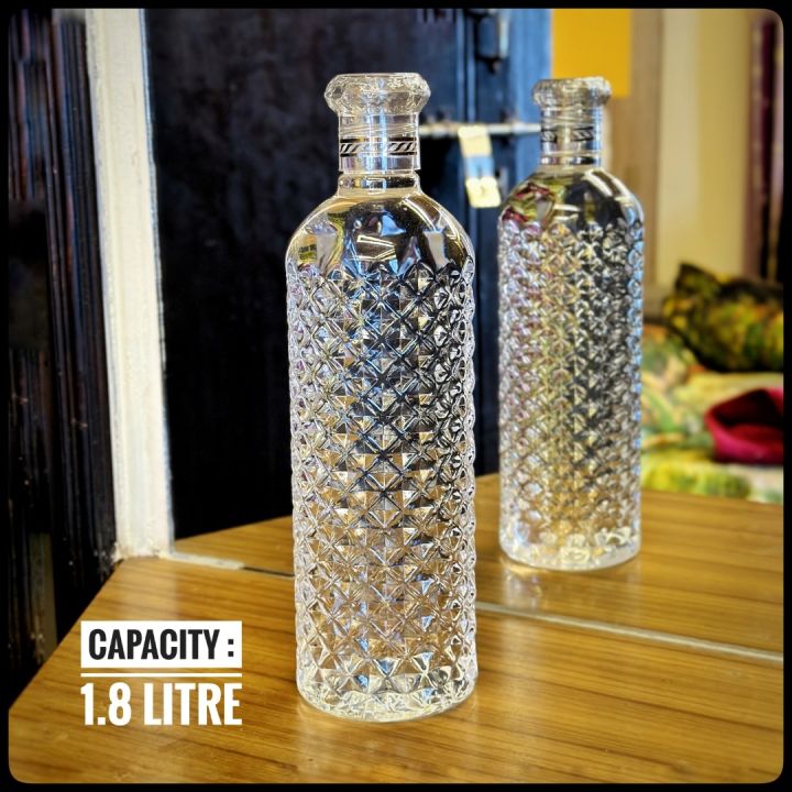 BPA Free Classic Water Bottle Plastic 1800 ml - Cool Icy Fridge Round Shape high Quality Bottle ...