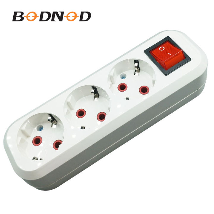 Hot Three Socket With Earth And Switch Extension Socket Adapter Power ...