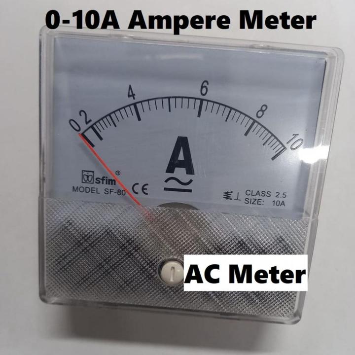 AMP Meter AC Analog Ampere Meter 0-10A Gauge Square Panel Current ...