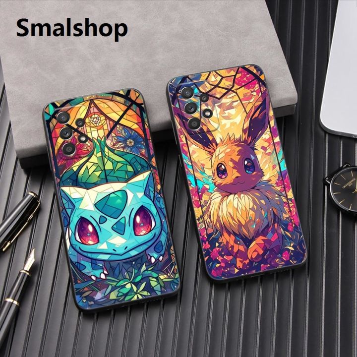 Smalshop Bulbasaur Eevee Pokemon Vintage Glass Phone Case A56 5G For ...