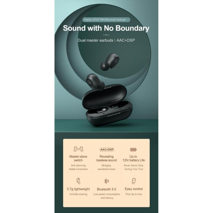 Haylou GT2S Bluetooth Headset With Automatic Synchronization TWS ...