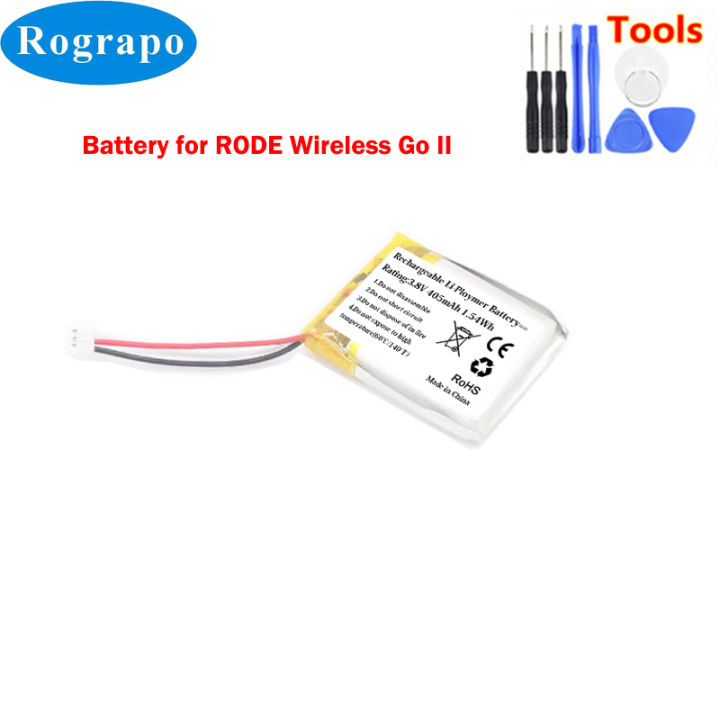 New 3.8V 405mAh Li-Polymer Battery For RODE Wireless Go II Go 2 ...