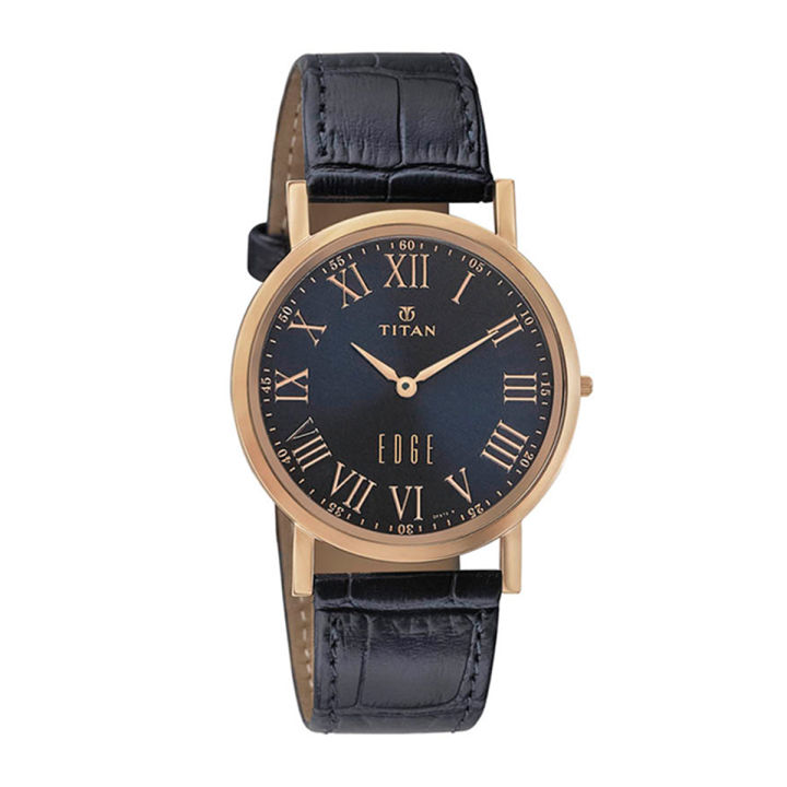 Titan 1595WL02 Brown Edge Blue Dial Analog Watch for Men | Daraz.com.bd