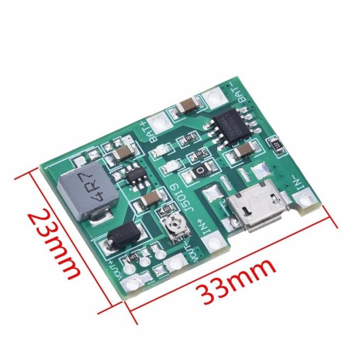 Lithium Li-ion 18650 3.7V 4.2V Battery Charger Board DC-DC Step Up ...