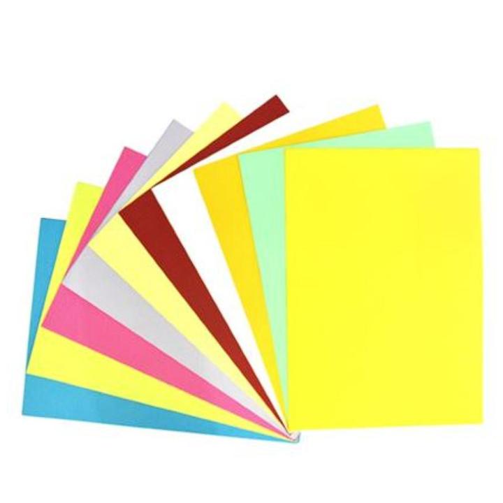 Color Paper A4 for Craft, Art & Photocopy - 100/20 Sheets. 10 Colour ...