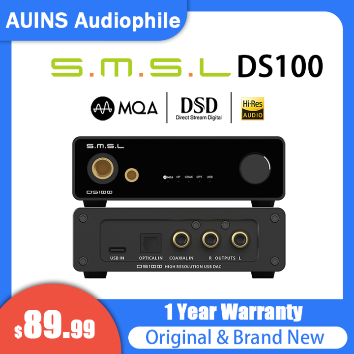 SMSL DS100 High Resolution Audio Decoder USB MQA-CD XU316 Decktop DAC ...