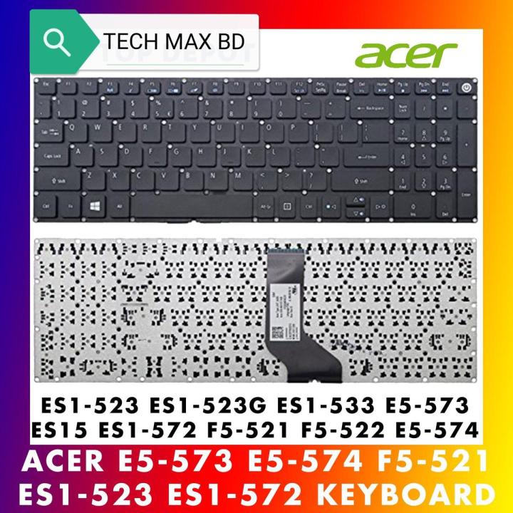 Laptop Keyboard For Acer Aspire E5-573 E5-574 ES1-523 ES1-533 ES1-572 ...