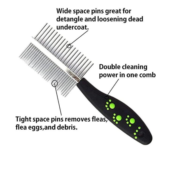 Dog cat brush flea lice tick comb double side | Daraz.com.bd