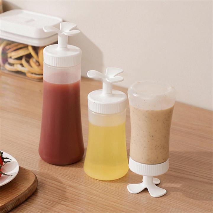 210ml For Kitchen Squirt Bottle Plastic Syrup Sauce Squeeze Condiment ...