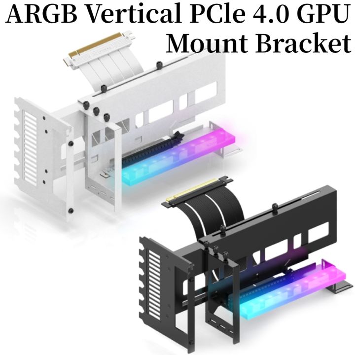 Vertical Gpu Holder 4.0 X16 Kit Riser Atx Case 5v 3pin Argb Video ...