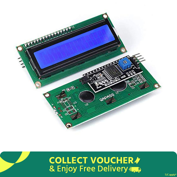 16X2 Green LCD with I2C display module for Arduino and DIY and Hobby projects | Daraz.com.bd