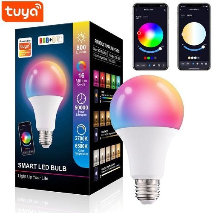 Tuya WiFi Smart Light Bulb E27 LED Lamp RGB | Daraz.com.bd