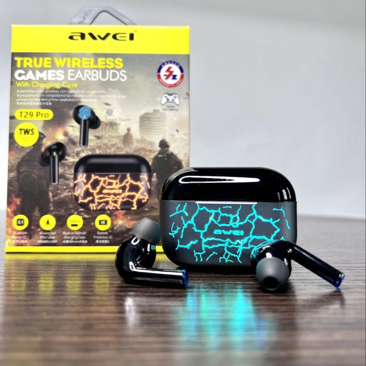 Awei T29 Pro True Wireless Games Earbuds With Dynamic Color Changing ...